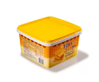 2.5L IML Plastic biscuit bucket square shape Supply