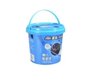 2.5L IML Plastic biscuit bucket square shape Supply